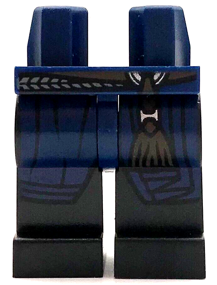 Lego New Minifigure Pants Dark Blue Black Legs Dark Brown Belt and ...
