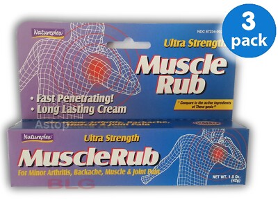 Natureplex MUSCLE RUB Backache Joint Pain Relief Ultra Strength Cream 1 ...