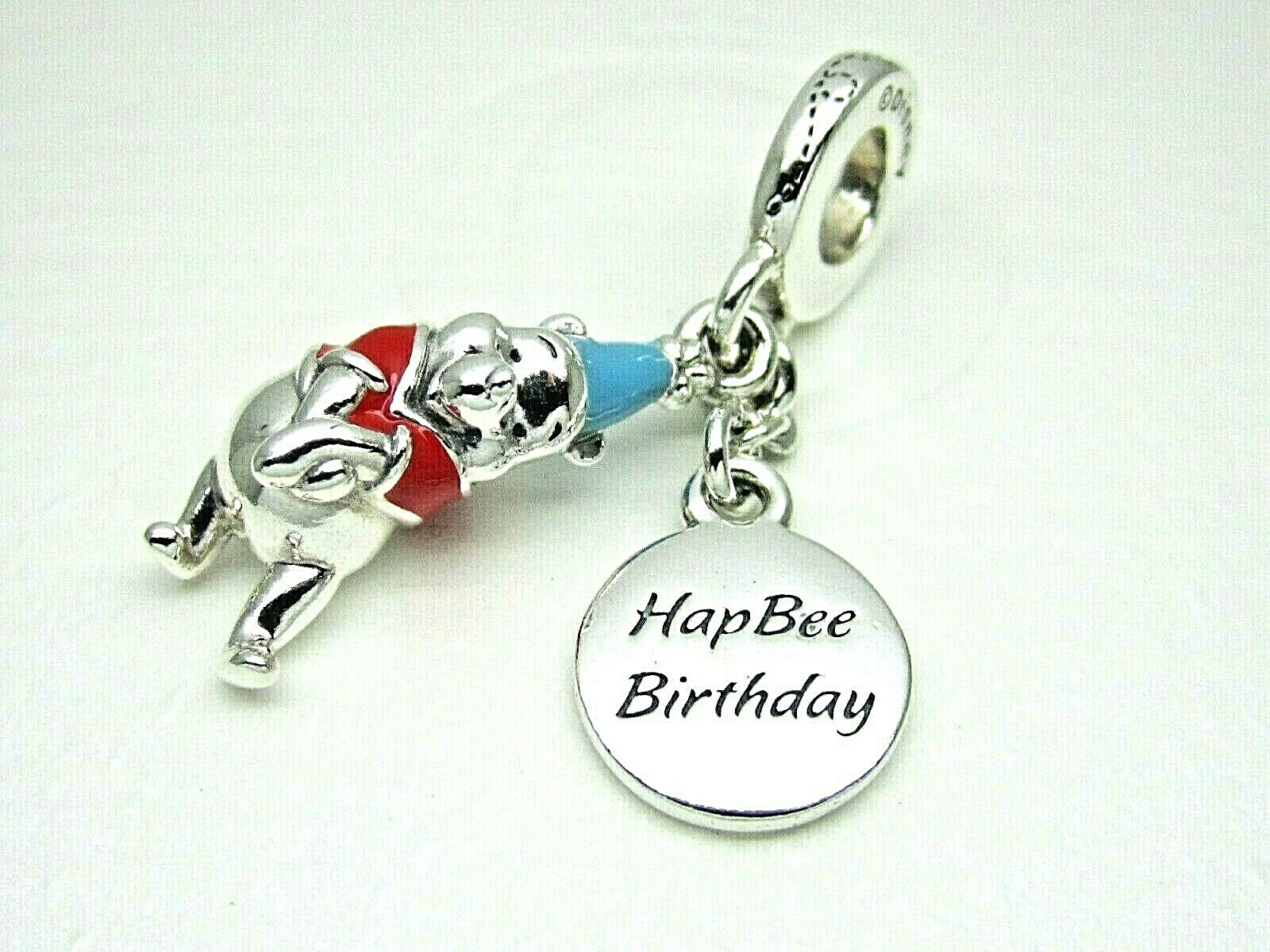 Genuine PANDORA 925 Silver Disney Winnie The Pooh Birthday Dangle ...