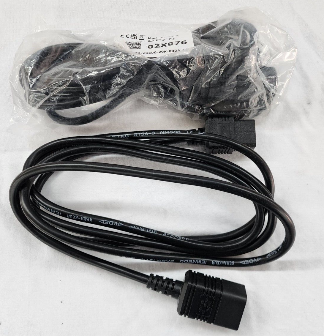 Lot of 2 Dell 2X976 8ft C19 to C20 16A Power Cord | eBay