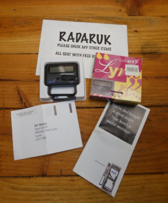 Vintage 90's Retro BT Lyric Pager Messaging Device British Telecom Man ...