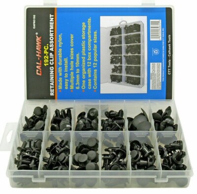 192pc Trim Clip Bumper Fender Push Pin Fir Tree Door Panel Retainer ...