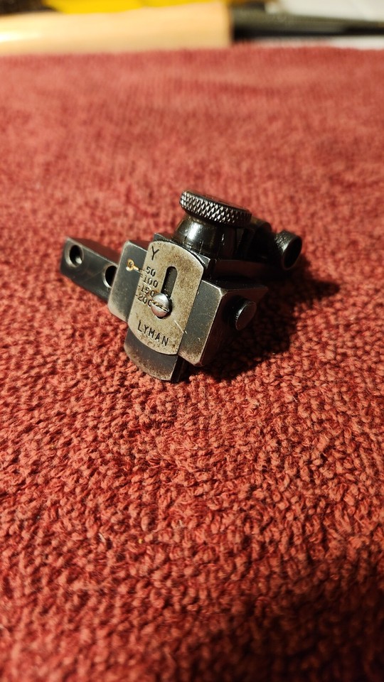 Vintage Lyman 57 EW 57EW Rear Peep Sight w/ Aperture Winchester 69 69A ...