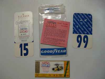 1988 INDIANAPOLIS 500 TICKET STUB / PIT PASS / DRIVERS MEETING TICKET ...