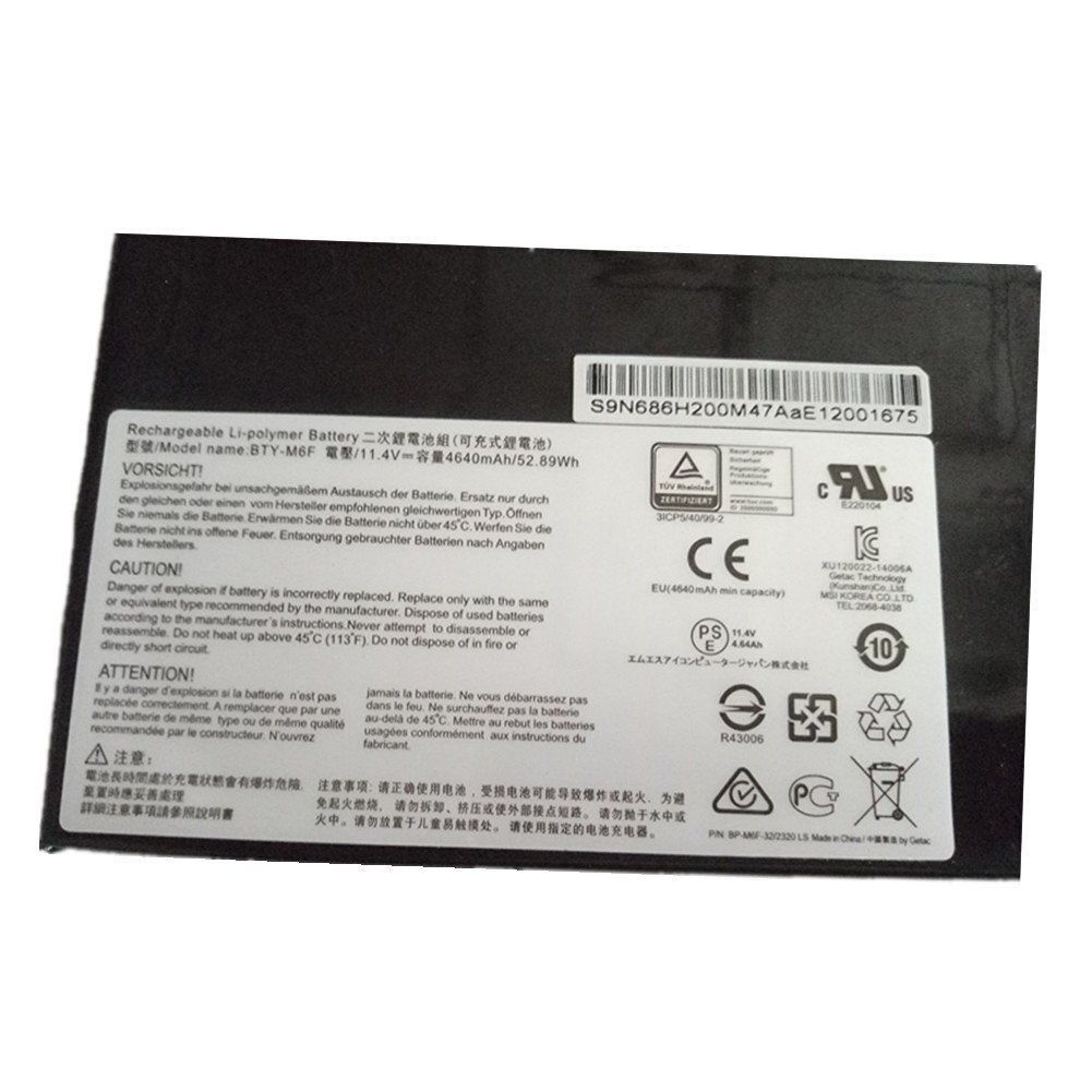 New 52.89Wh Genuine BTY-M6F Battery for MSI GS60 2PL 2QE 6QE 6QC MS ...