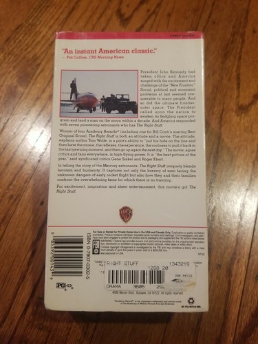 The Right Stuff (VHS, 2-Tape Set) for sale online | eBay