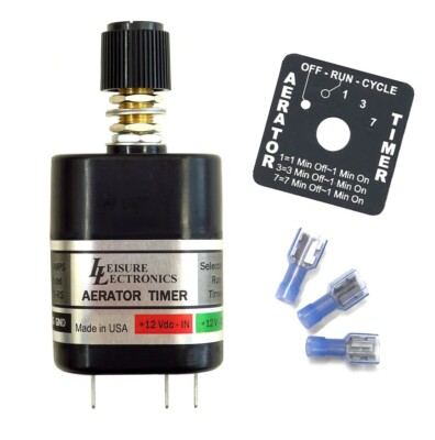 SELECTABLE CYCLE 12V Livewell Aerator Pump Timer | USA Made | 1 Year ...