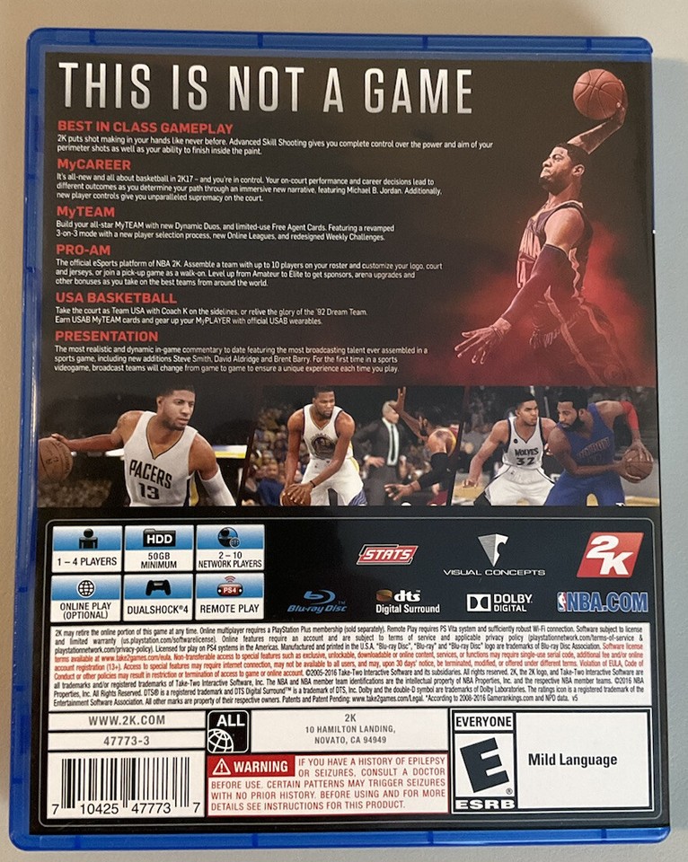 PS4 PlayStation 4 NBA 2K17 Paul George Cover | eBay