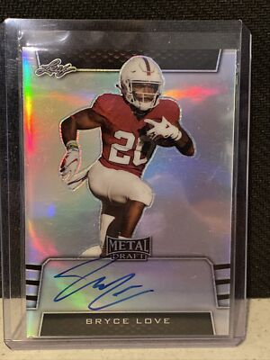 Bryce Love 2019 Leaf Metal Draft Silver Auto Rookie BA-BL1 Stanford ...