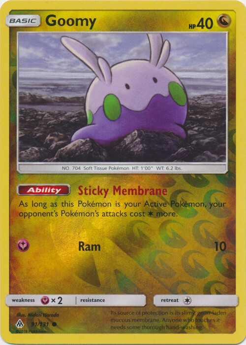 Goomy - 91/131 (Reverse Holo Foil) Common SM Forbidden Light Pokemon ...