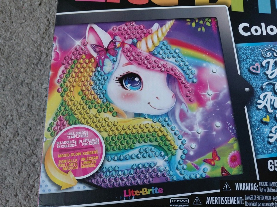Lite-Brite ColorPOP! Rainbow Dreams Unicorn & Rainbow Art Set (New ...