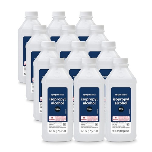 Amazon Basics 99% Isopropyl Alcohol For Technical Use, 16 Fl Oz (Pack ...