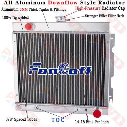 Aluminum 4 Row Radiator For 1970-1972 Dodge Dart / Plymouth Duster ...