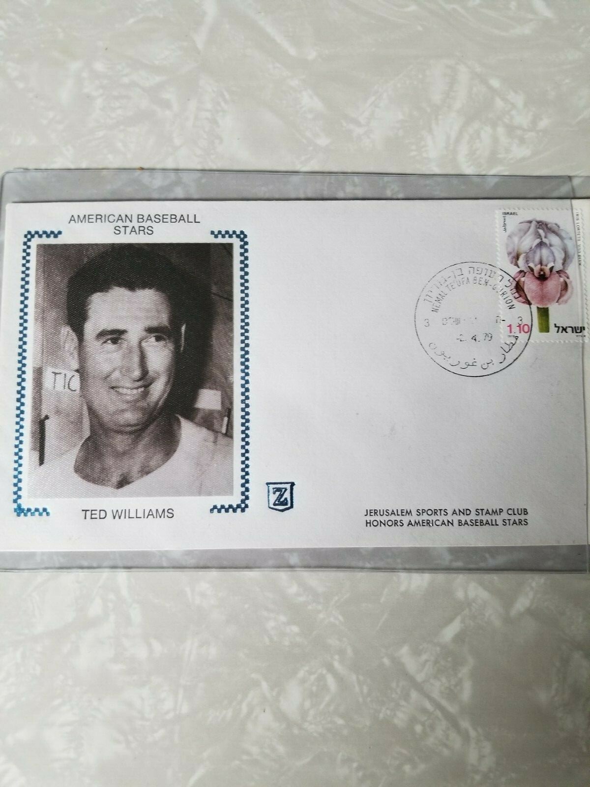 Ted Williams 1979 Jerusalem Sports and Stamp Club American Baseball ...