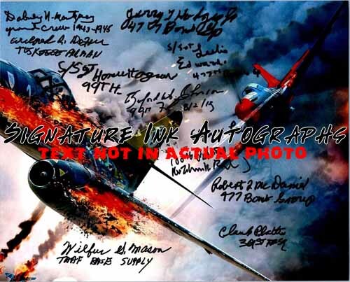 TUSKEGEE AIRMEN Multi Signed Autographed WORLD WAR 2 reprint 8x10 Photo ...