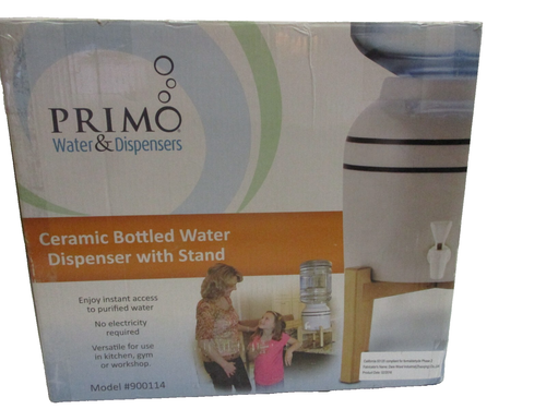 Primo Ceramic Bottled Water Cooler Dispenser With Wood Stand Model ...