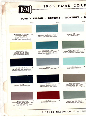 1963 ford falcon paint colors - donvisa