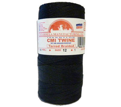 Catahoula No 12 Tarred Braided Nylon Bank Line 1 lb Spool 1576 ft AA ...