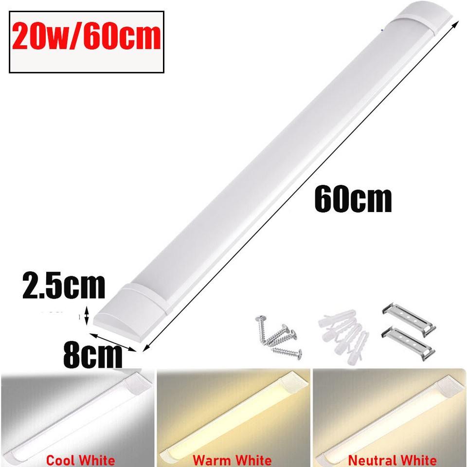 1-20x1FT 2FT 3FT 4FT LED Batten Tube Light Shop Lights Workbench Garage ...