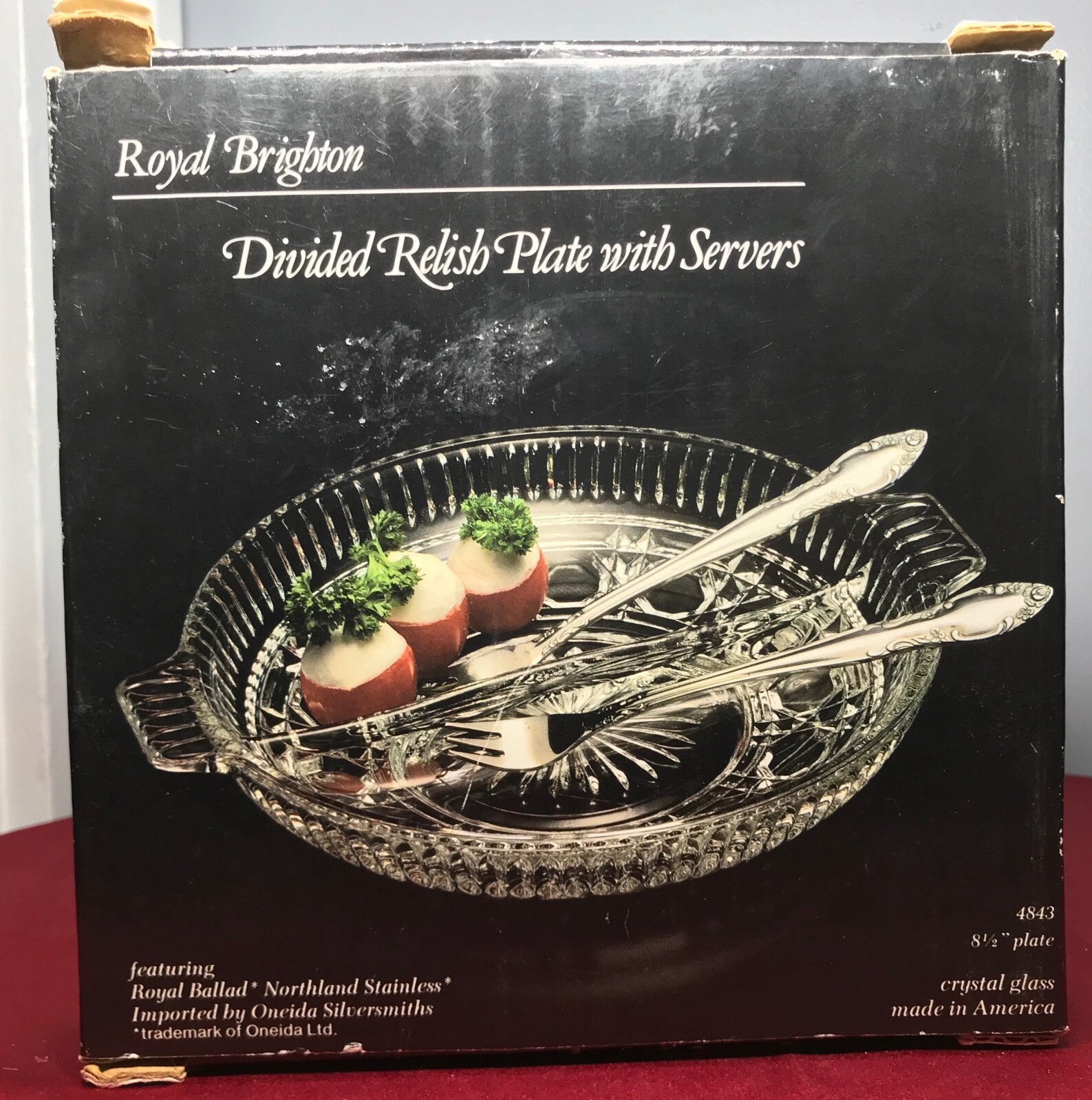 Vintage Royal Brighton Indiana Glass Divided Relish Plate & Servers NEW ...