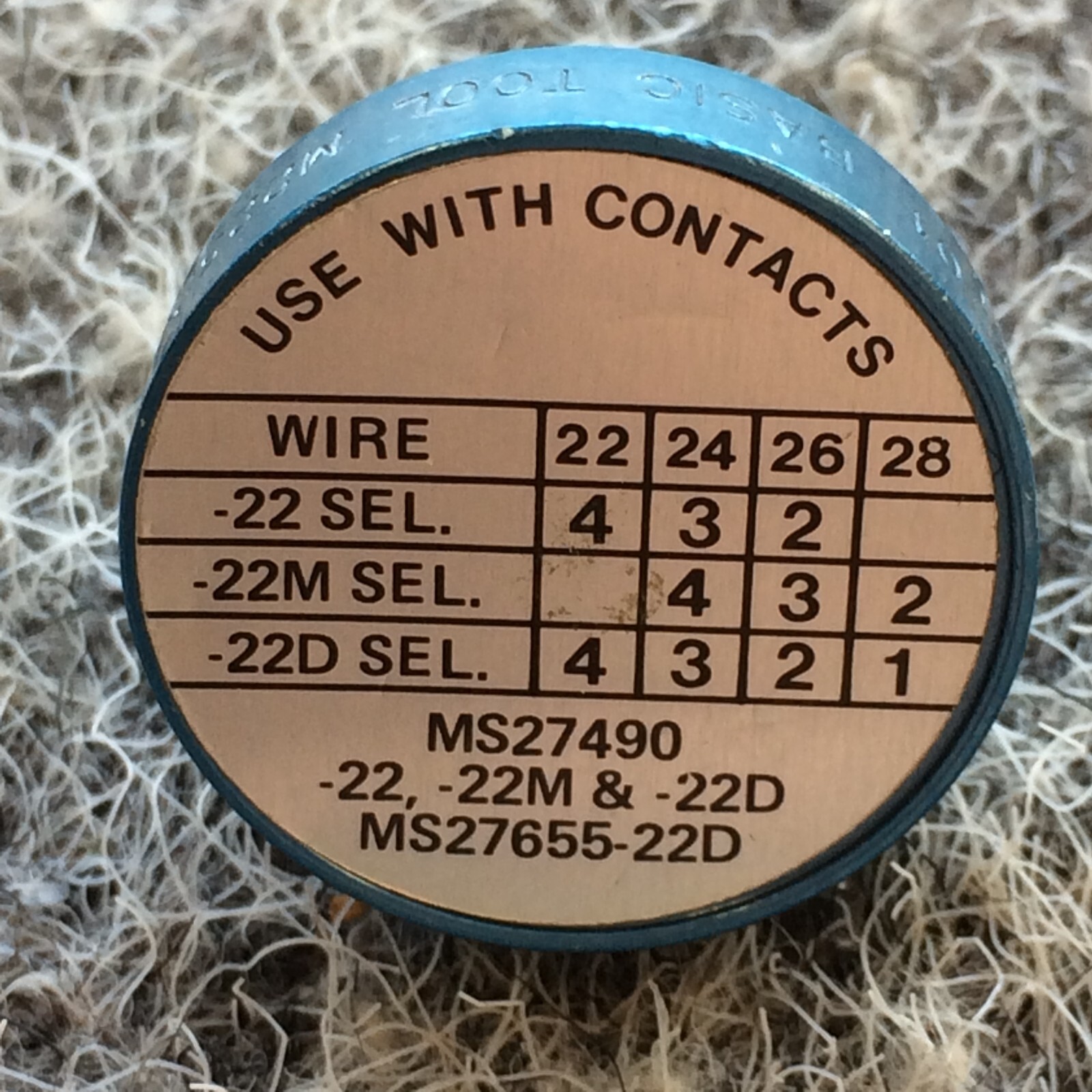 DANIELS MANUFACTURING K40 MS22520/2-07 POSITIONER USED WITH M22520/2-01 ...