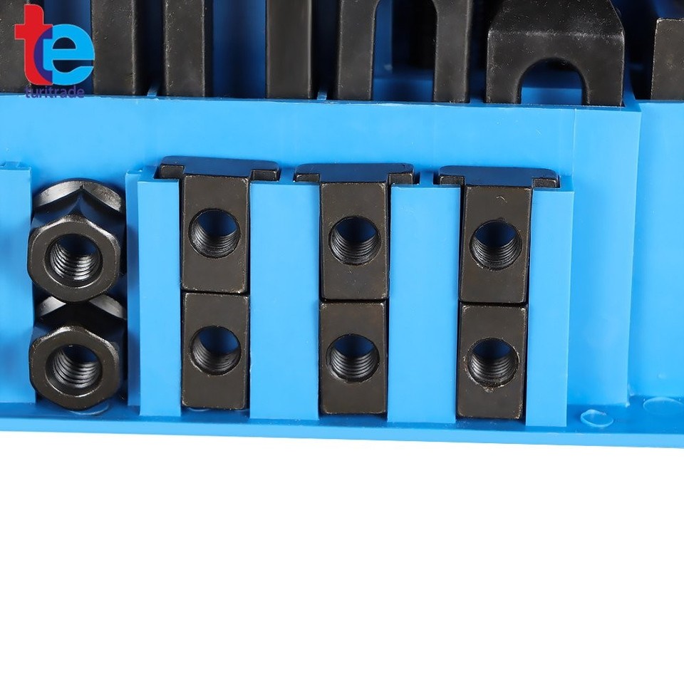 58 Piece 1/2 T-Slot Clamping Kit Mill Machinist Set With 3/8-16 Studs ...