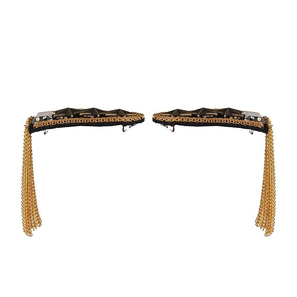 1 Pair Link Chain Epaulet Shoulder Boards Badge (Gold) | eBay Australia