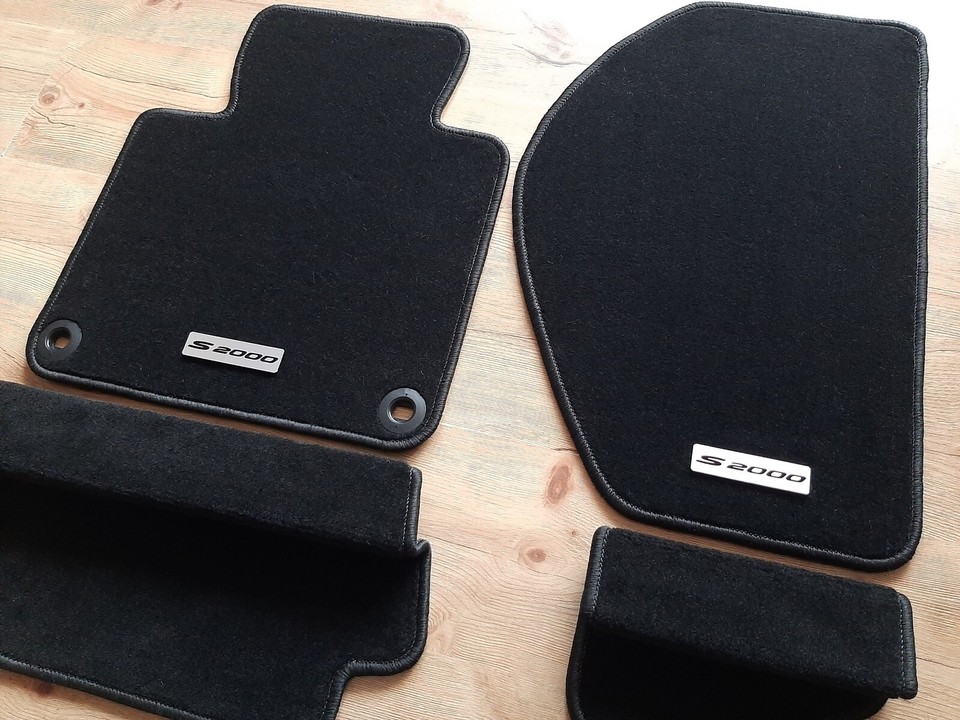 Rugs Honda S2000,AP1,AP2, set of 4 pieces, BLACK,thickness 10mm ...