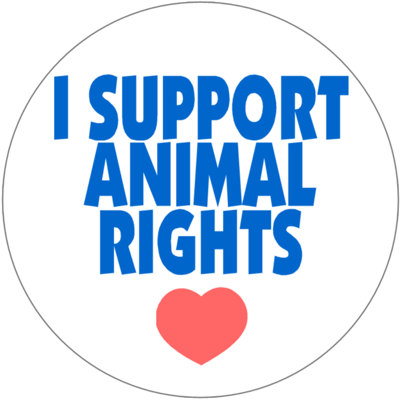 I Support Animal Rights - 3 Inch Circle Sticker 3" x 3" | eBay