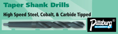 Gx3 HSS LETTER SIZE TAPER SHANK DRILLS-PITTSBURG ITEM NO. 1321007(FT ...