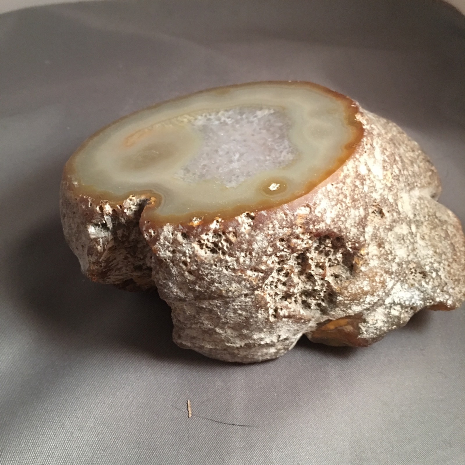 HUGE Agate Enhydro Geode Lots Of Water/Air EASY To See Water Line ...