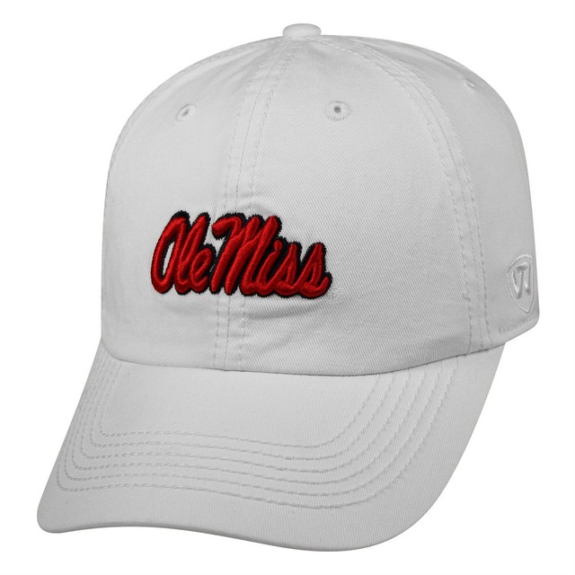 MISSISSIPPI OLE MISS REBELS NCAA CREW WHITE SPORT STRAPBACK TOW DAD CAP ...