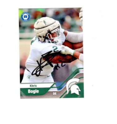 Khris Bogle Michigan State Spartans football signed autograph card MSU ...