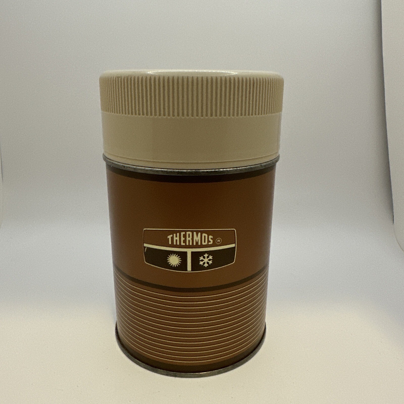 Vintage Retro King Seeley Thermos 10 oz #6063 Tan Brown Wide Mouth ...