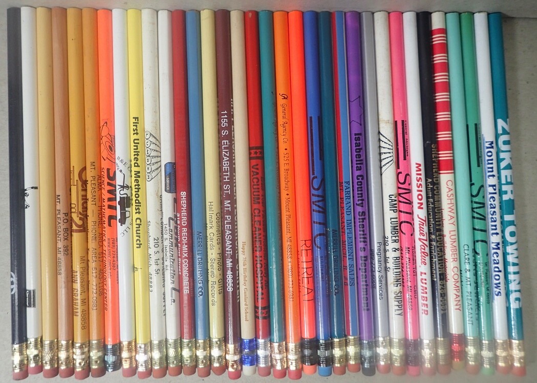 (34) Lot of Vintage Collectable Mid-Michigan Advertising Pencils ...