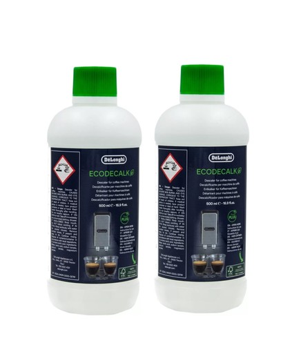 DeLonghi Descaler Cleaner EcoDecalk For Coffee Machine 2 X 500ml ...