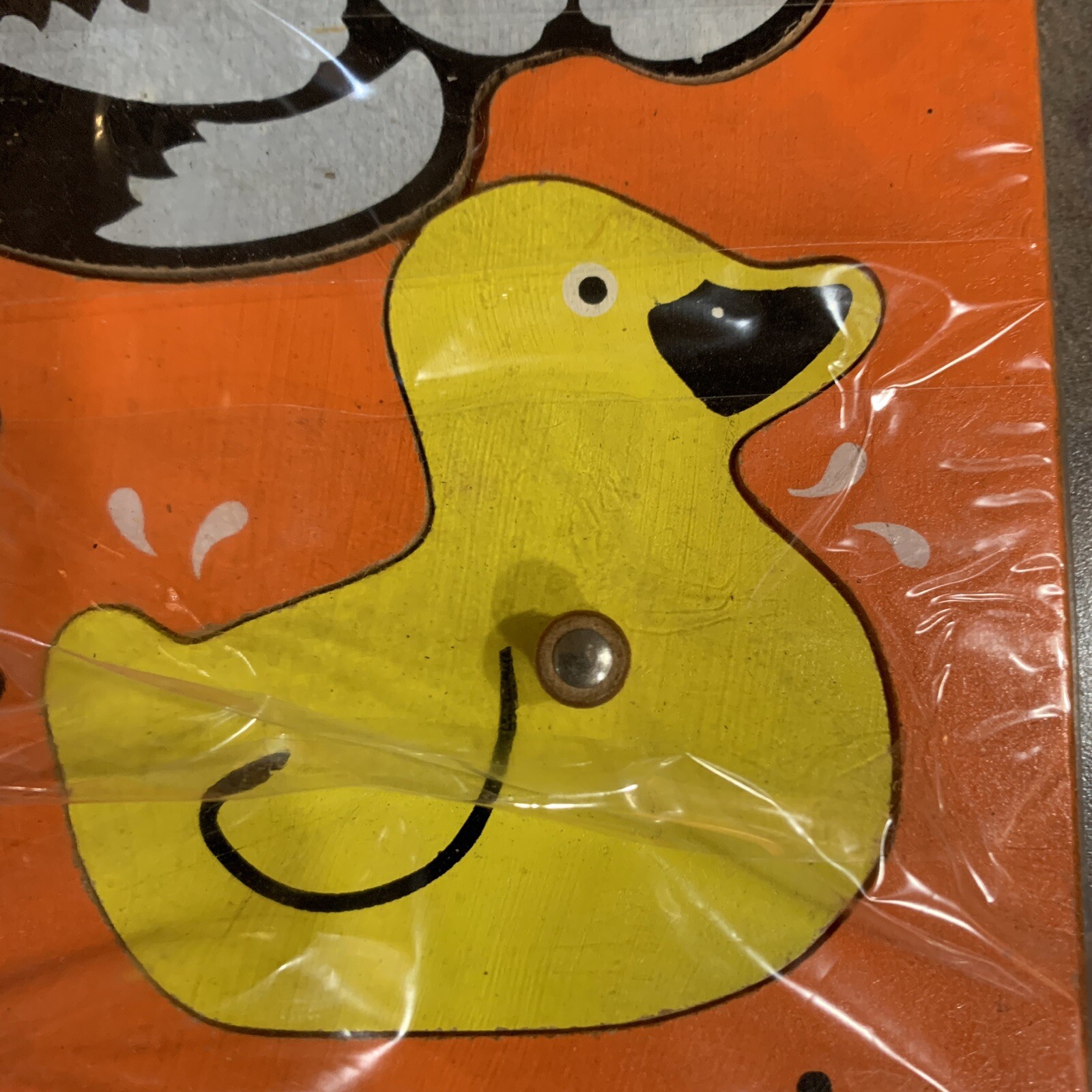 VINTAGE 1977 JUDY INSTRUCTO PETS Wooden Puzzle 5 pegs Cat Dog Duck Fish ...