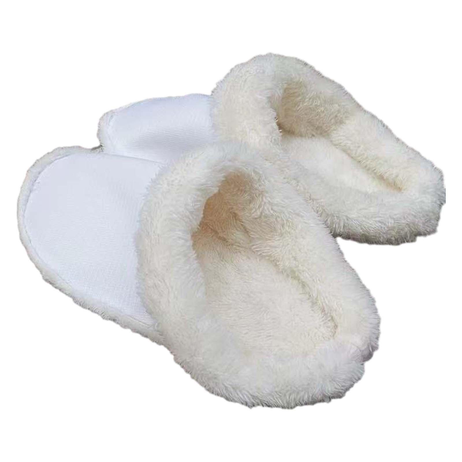 2X Liner Plush Slippers Cover Thick Plush Hole Shoes Cover for Bathroom ...