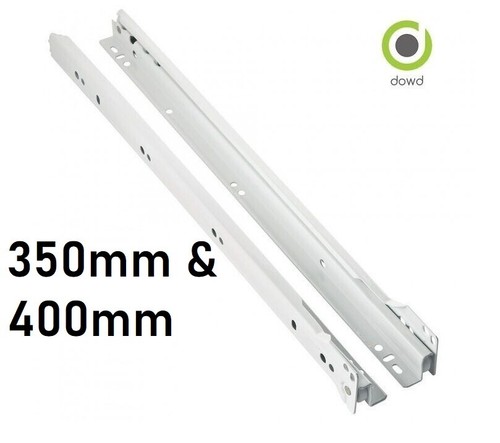 350mm & 400mm DIY White Draw Slide Drawer Runners for Kitchen Bathroom ...