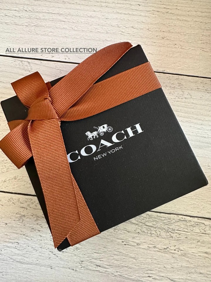 🎀BN Coach Black Gift ~Packing Box~Handle Bag~Envelope Bag~Gift tag Pick ...