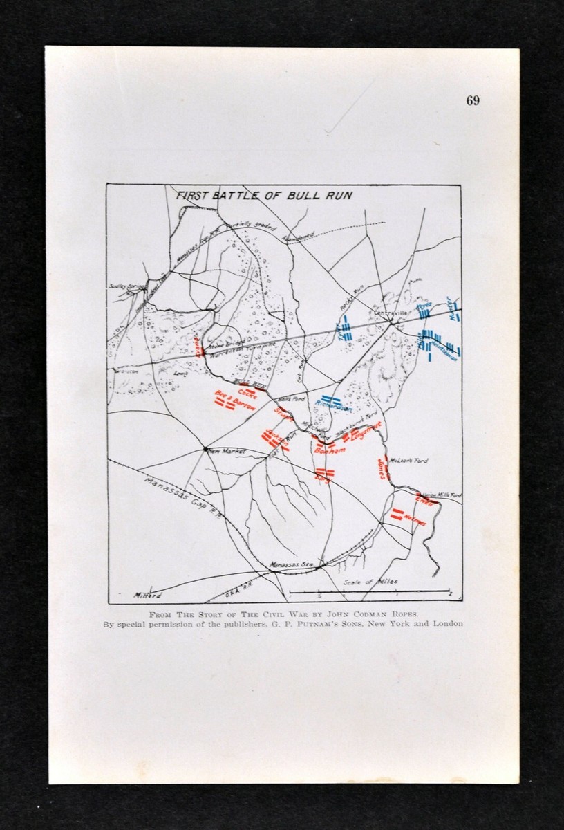 Civil War Battles Map Bull Run