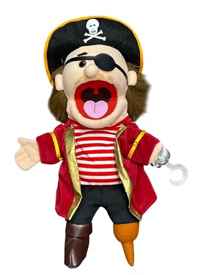 Silly Puppets Pirate Hand Puppet 2008 Hook Peg Leg Eye Patch | eBay