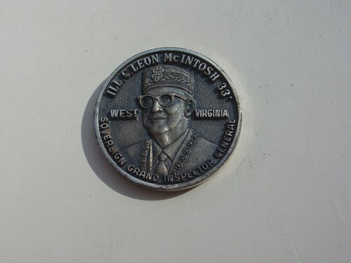 Vintage LGB Sterling Silver Mason Token Coin Medal 33Degree Parkersburg ...