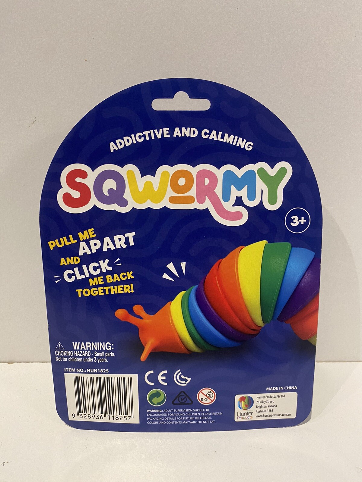 Sqwormy Sensory Colourful Pull Apart Clicking Worm Toy Ages 3 ...