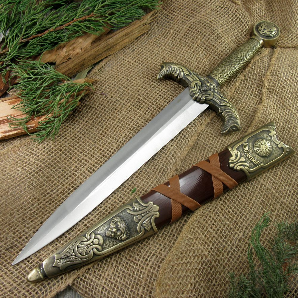 FIXED-BLADE DAGGER | Medieval King Arthur Knight Knife Costume Prop ...