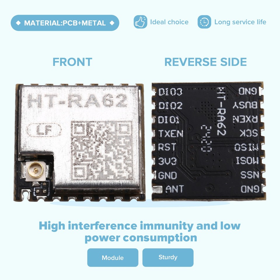 3X(HT-RA62 LoRa Series Module SX1262 Secondary Development Supports ...