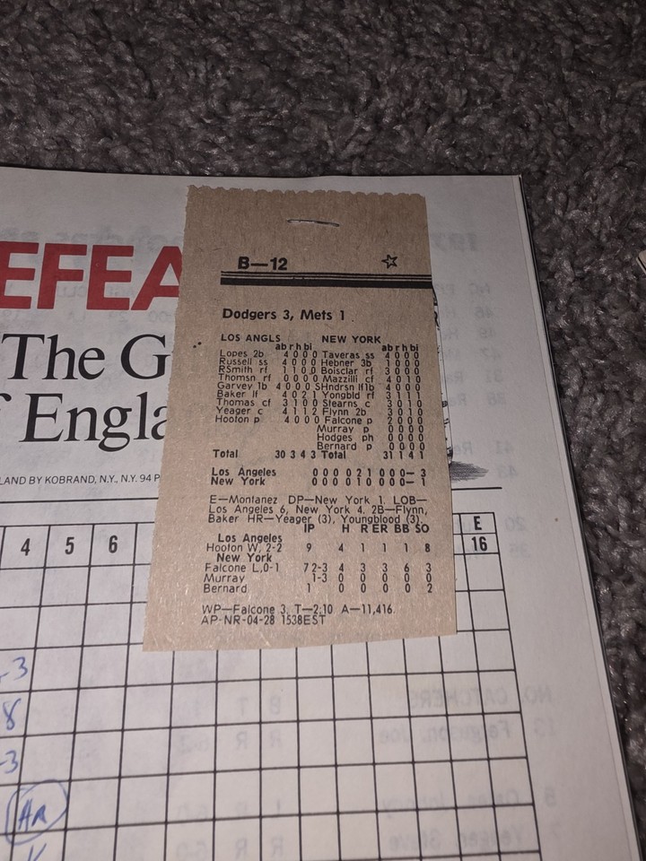 1979 & 1980 NEW YORK METS Official Programs & Scorecards With Ticket ...