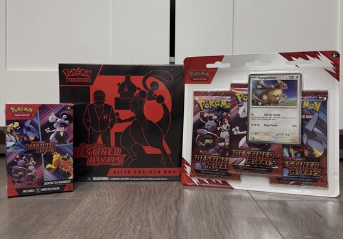 Pokémon TCG: Destined Rivals ETB + Booster Bundle + 3-Pack Blister ...