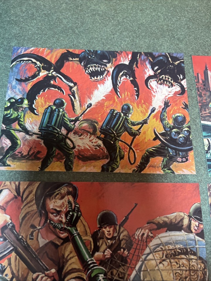 🤩 Vintage ~1984 MARS ATTACKS PREMIERE PROMO CARD Set 1-4💎 5” x 7” | eBay