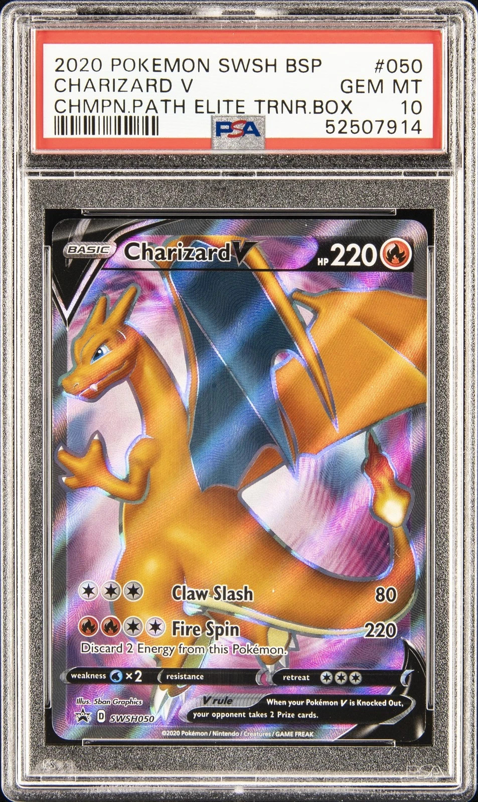 Pokemon PSA 10 Charizard SWSH050 Champions Path Elite Trainer Box Promo 050 | eBay